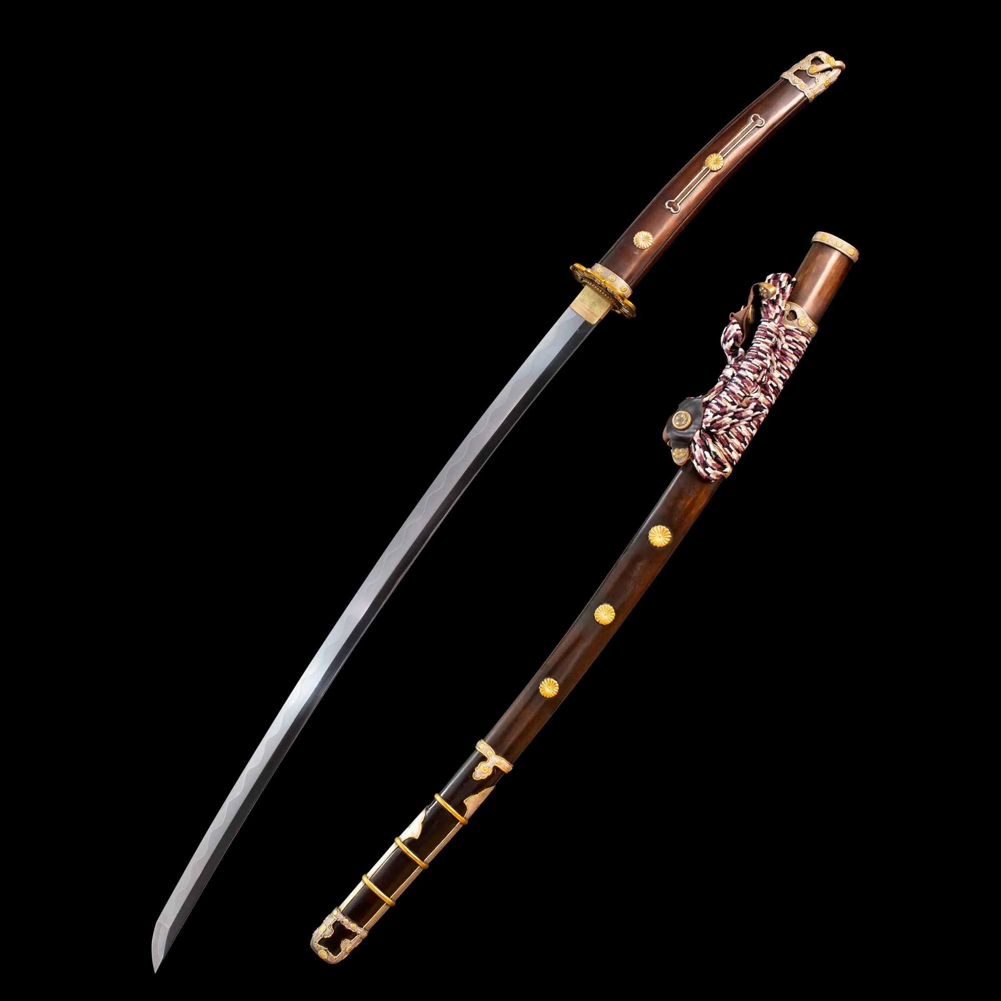 Pure Copper Japanese Tachi Royal Chrysanthemum