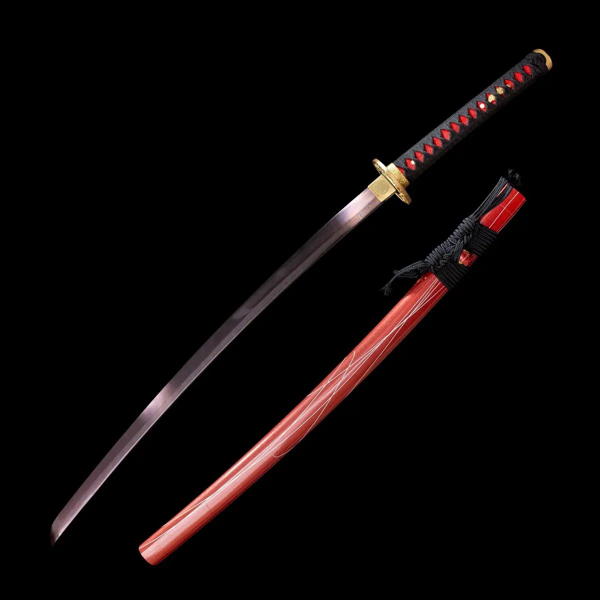 Red Katana Sword-Cutting Line Katana Shop