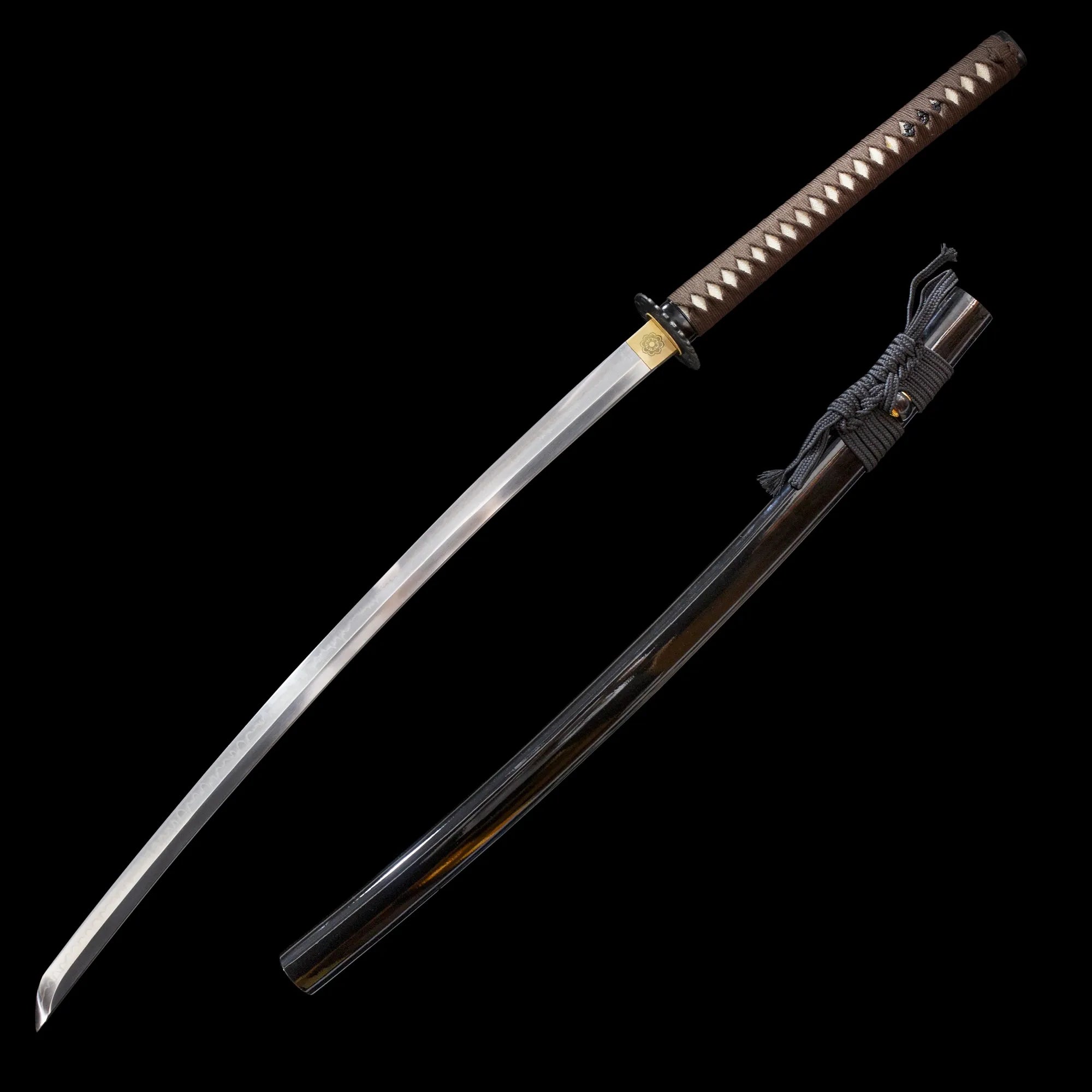 Black Long Handle Custom Katana Night Charm